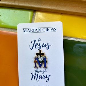 Marian Cross Pin - Etsy