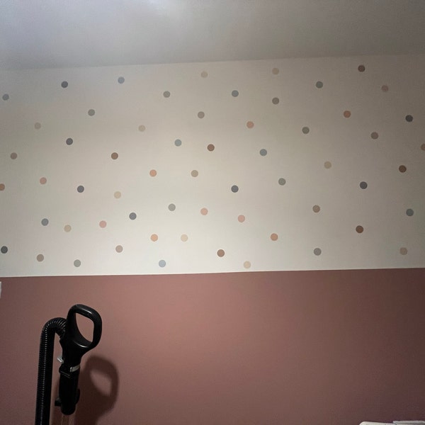Pink and Grey Watercolour Polka Dot Wall Stickers, Grey Watercolour ...