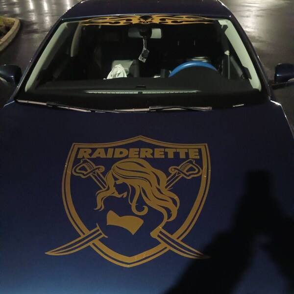 Raiderette Vinyl Decal, Female Las Vegas Raider Fan Decal Sticker - Etsy