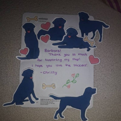 Black Lab Stickers Black Labrador Stickers Labrador Retriever Cute ...