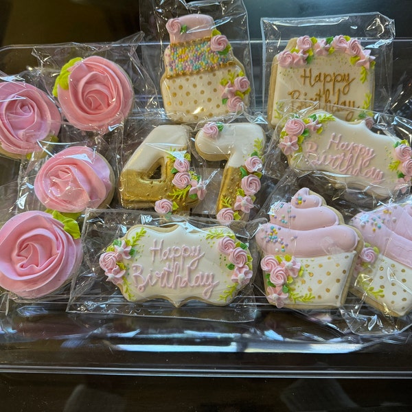 21st Birthday Cookies - Girl Birthday Party Gift - Adult Birthday ...