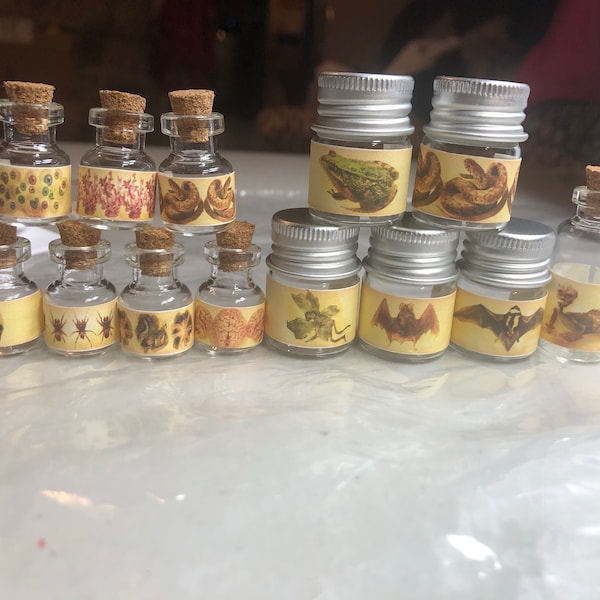 36 Miniature SPECIMEN Potion Label Set – 1:12 Printable Dollhouse ...