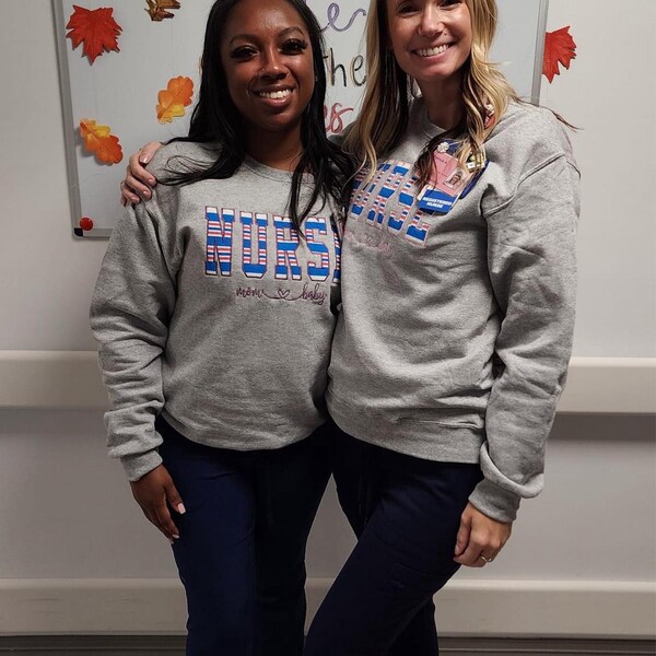 Nurse Sweatshirt From Baby Hospital Swaddle Blanket- RN Labor Delivery ...
