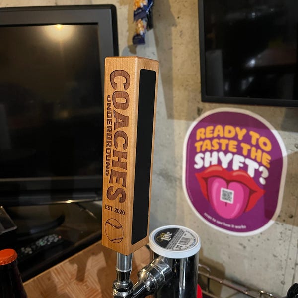 Custom Beer Tap Handle-laser Engraved With Chalkboard - Tap House ...