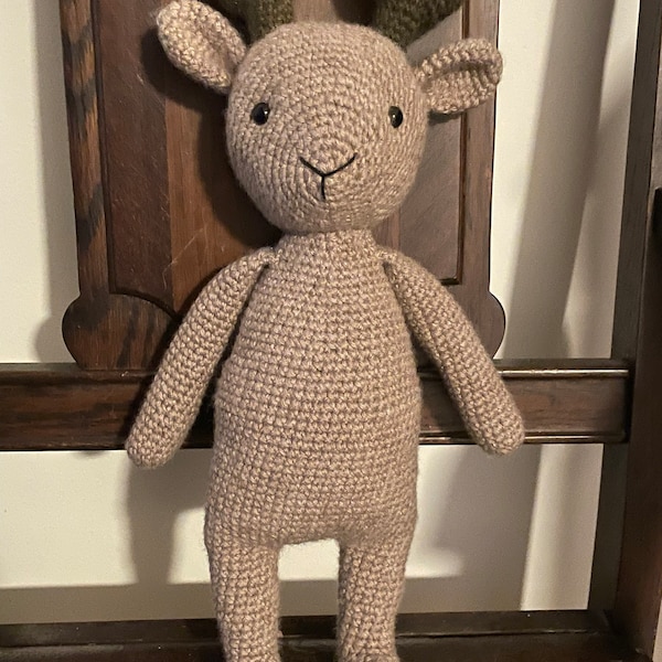 Pdf Pattern for Crocheting a Deer in a Knitted Sweater in English ...