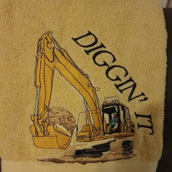 Excavator Digger Machine Embroidery Design, Embroidery Designs, Machine ...