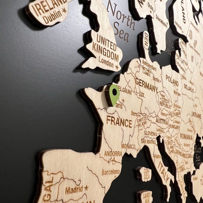 US Wood Map of United States Wooden USA Map - Etsy