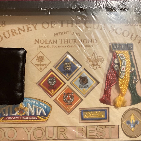 Honor the Achievement - Journey of the Cub Scout Plaque, 11x14 Wood ...