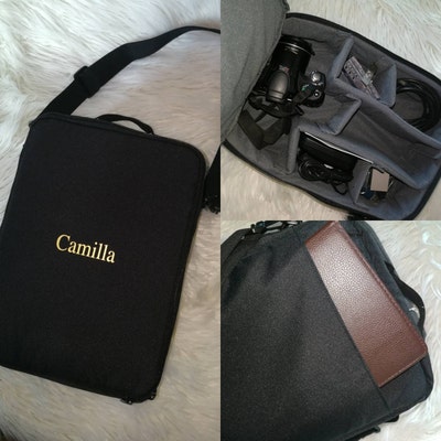 Personalised Camera Organiser, Custom Camera Bag, Gift for Photographer ...