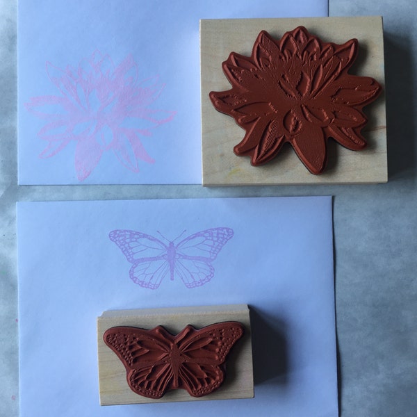 Large Monarch Butterfly 1707J Butterfly Rubber Stamp, Insect, Animal ...