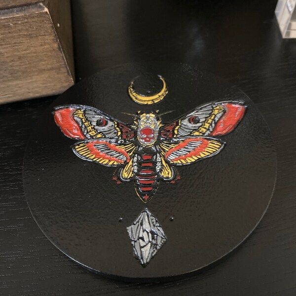 Death's Head Moth, Altar Pentacle - Etsy