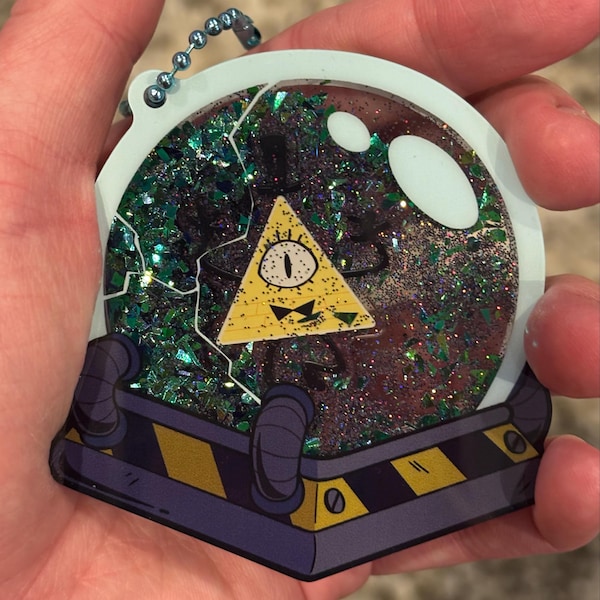 Bill Cipher Gravity Falls Liquid Shaker Charm - Acrylic ...