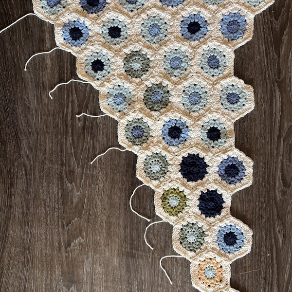 CROCHET PATTERN | Zinnia Hexagon Temperature Blanket Pattern | Granny ...