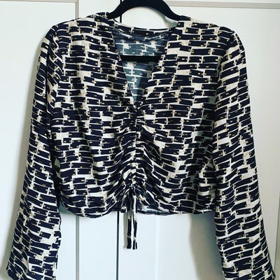 Drawstring Ruched Top Sewing Pattern PDF, Women's Blouse Sewing Pattern ...