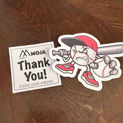 Baseball Cartoon Sticker - Etsy
