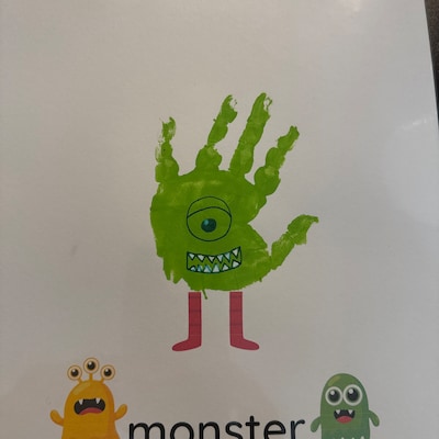 My Handprint Alphabet Book, Alphabet Handprint Art, Baby Toddler Child ...