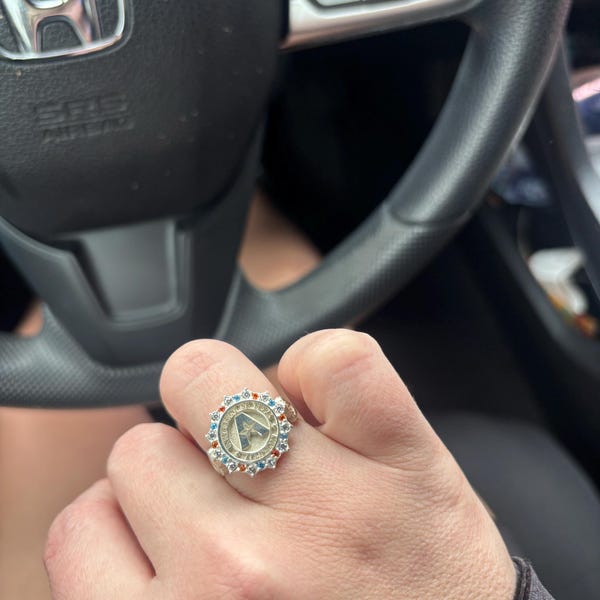 College Ring , Graduation Ring , Class Ring , Woman Gold Ring , Solid ...