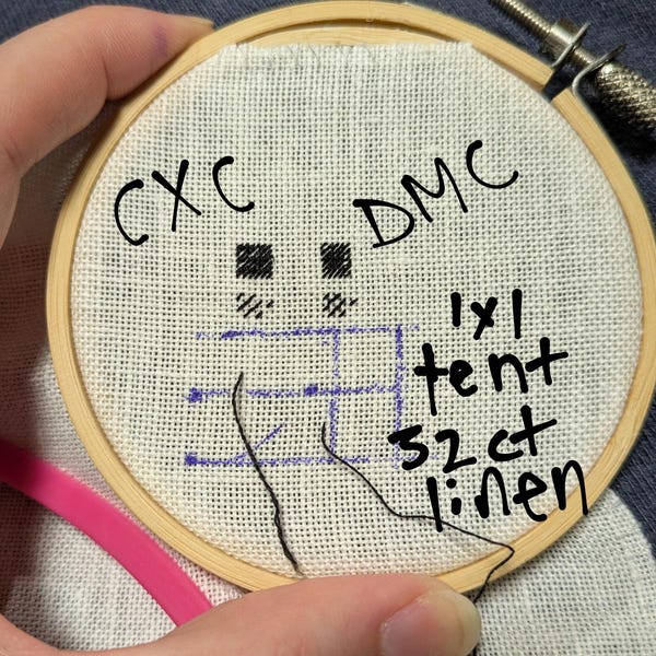 14 Count Gridded Aida Cloth - White Aida With Removable Grid Lines ...