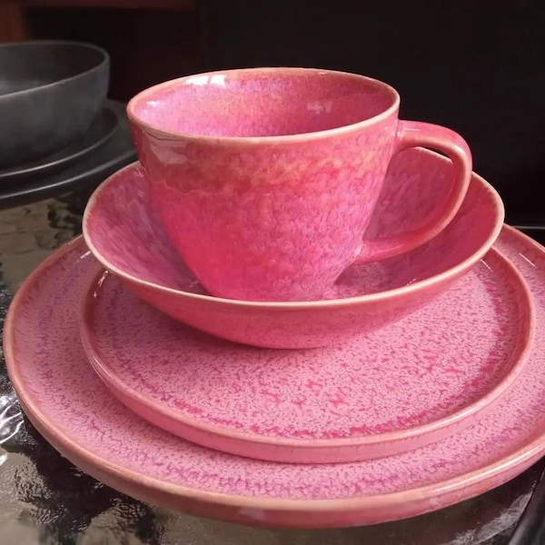 Pink Restaurant Tableware | Handmade Ceramic Plates for Café & Catering ...