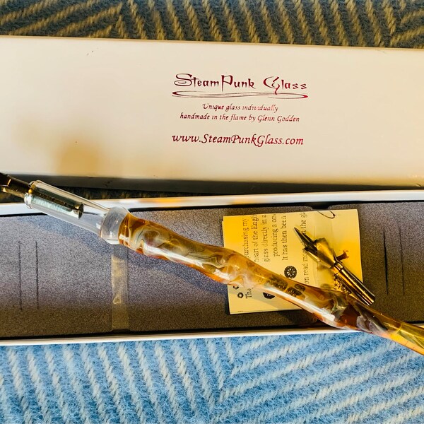 Glass Dip Pen in Pale Pink - Glass Fountain Pen - Glass Fountain Pen ...