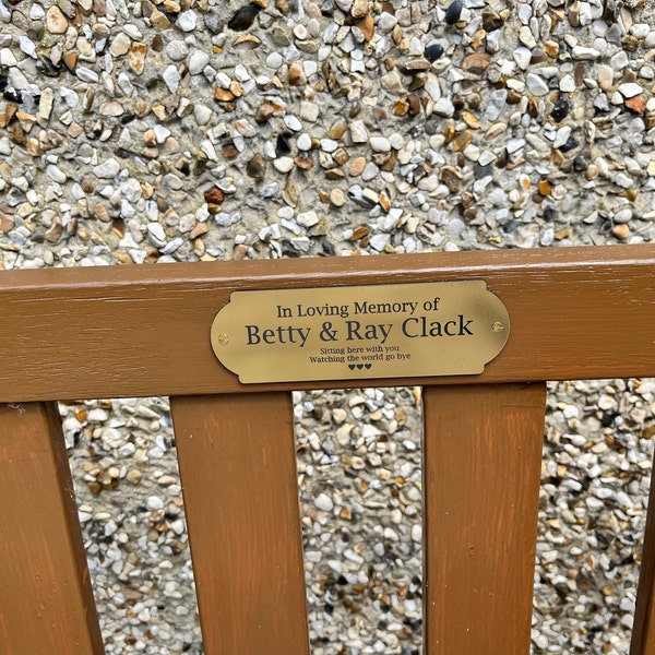 Personalised Bench Plaques, Remembrance Plaques, Outdoor Memorial ...