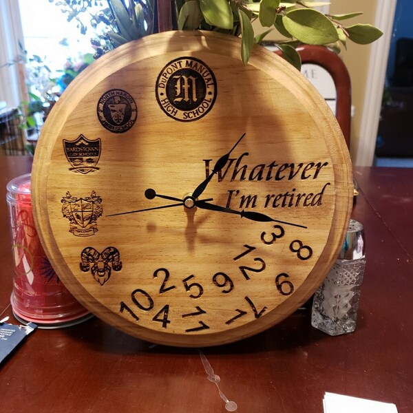 Whatever - I'm/we're Retired, Wood-burned, Gold Oak, Military ...