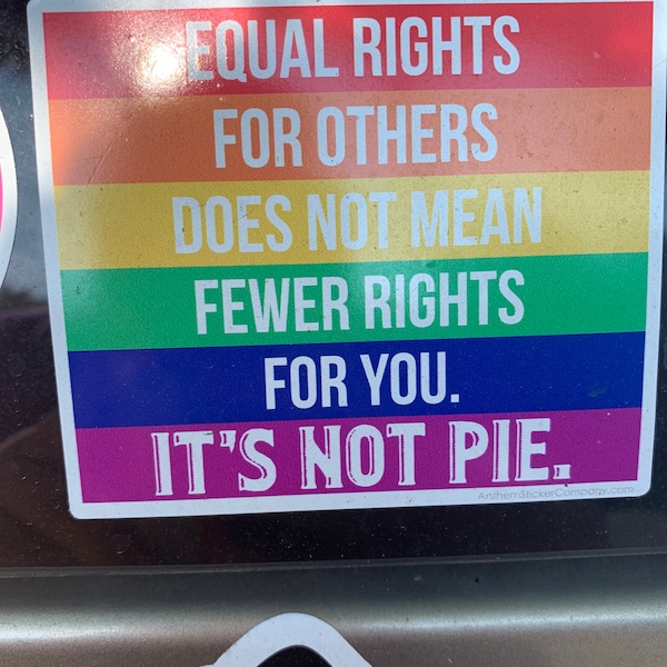 Equal Rights for Others (it's Not Pie) Vinyl Sticker - Etsy