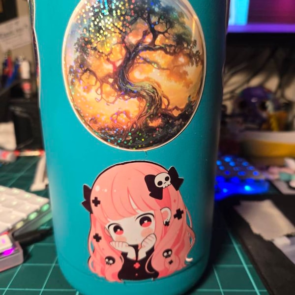 Cute Cat Boba Milk Tea Sticker, Boba Lover Decal, Waterproof Milk Tea ...