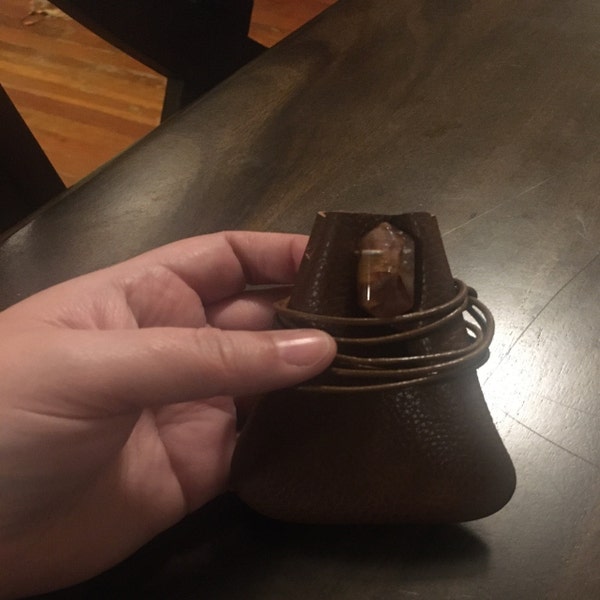 Leather Medicine Bag Medicine Pouch Amulet Crystal Bag Shaman Bag ...