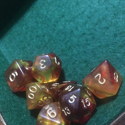 Dnd Dice Set / White Jade Pearl Marble Swirl Polyhedral Dice / - Etsy