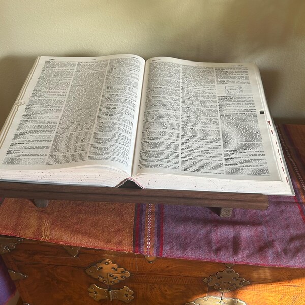 Book Stand - Bible, Dictionary, Laptop, or Cookbook Stand - Shtender ...