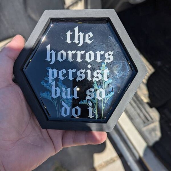 The Horrors Persist but so Do I Gothic Wall Decor Floral Wall Art ...