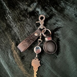 Leather Ouroboros Snake Keychain, Black Belt Clip Lanyard Key Fob - Etsy