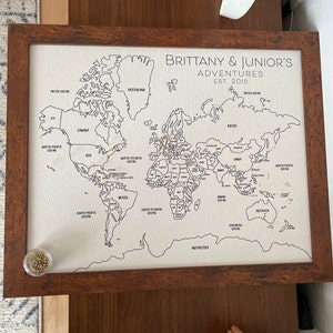World Push Pin Personalized Map, Custom Push Pin Map for Travels ...