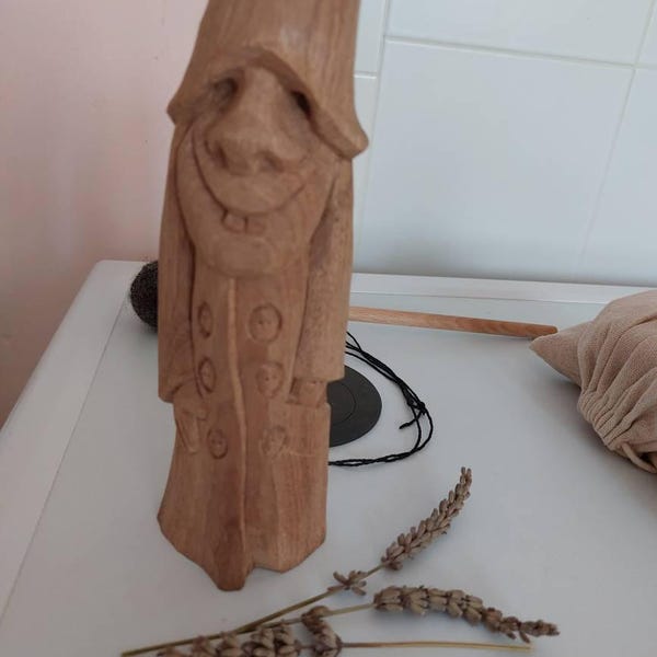 Pensive Christ, Wooden Hand Carved Statuette, Worrying Christ ...