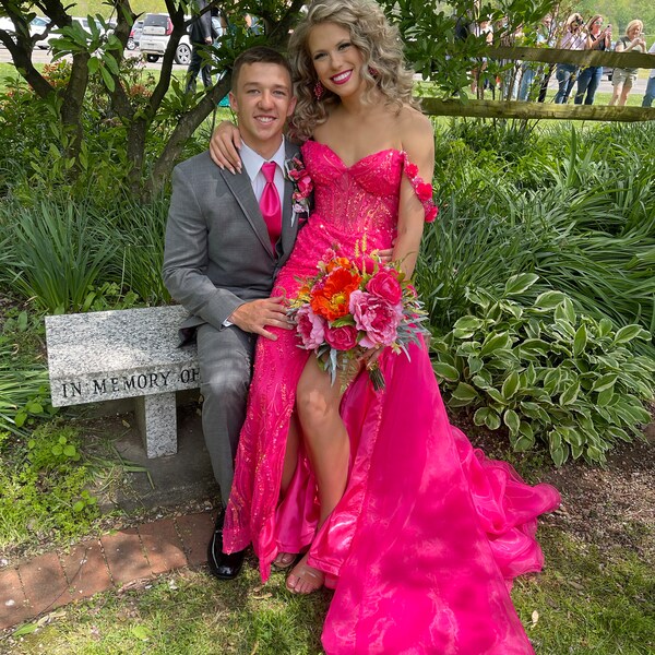 Hot Pink Earrings, Hot Pink Prom Earrings - Etsy