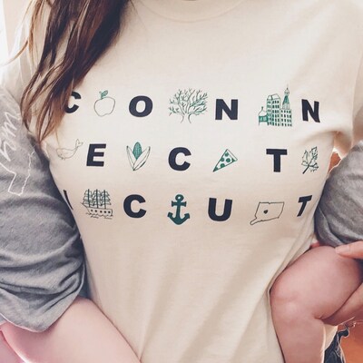 Connecticut Screen Printed T Shirt, State Shirt, Connecticut Shirt - Etsy