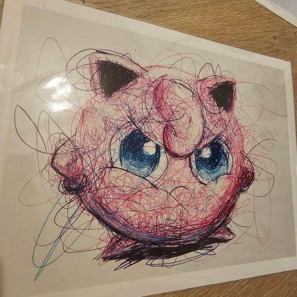 Freddy Fazbear Ballpoint Pen Print, Five Nights at Freddy's Art Poster ...