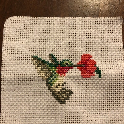 Hummingbird Cross Stitch Pattern PDF Humming Bird Embroidery Instant ...