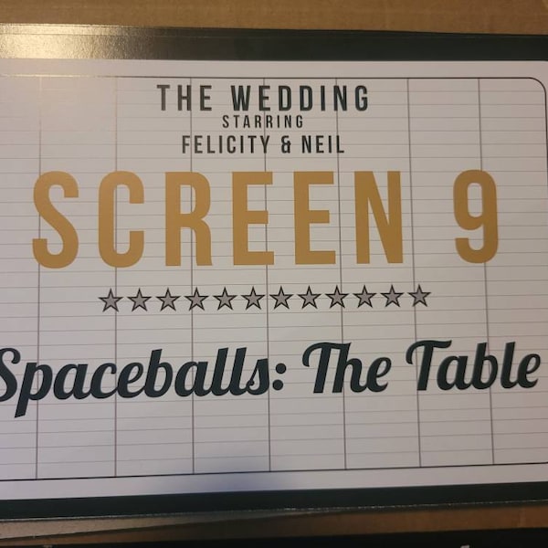 50 Flat Movie / Cinema / Film Themed Table Place Cards - Etsy
