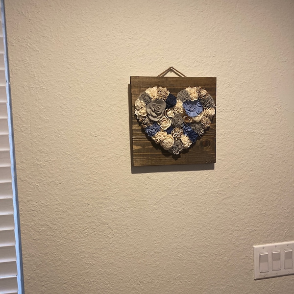 Large Rainbow Wood Flowers Heart Board. Sola Wood Flowers, Rainbow ...