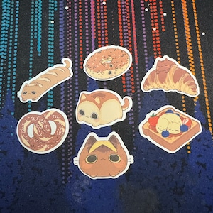 Bread Cat Sticker Set Cute Cat Sticker Waterproof Durable Stickers ...