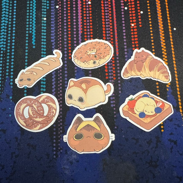 Bread Cat Sticker Set | Cute Cat Sticker Waterproof Durable Stickers ...