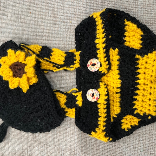 CROCHET PATTERN Baby Bumblebee Outfit, 0-12 Months Pattern, Baby Bee ...