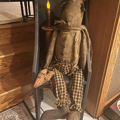 Primitive Standing Bunny Ottis PATTERN - Etsy