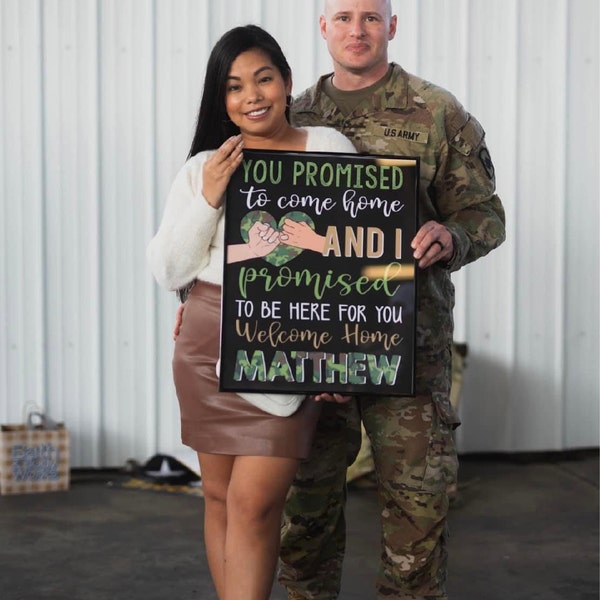 Welcome Home Wife Spouse Husband Sign Traveled the World Homecoming ...