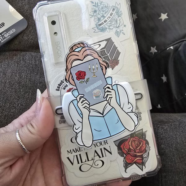 Bookish Sticker Inspired Kindle Insert - Neutral Checkered Compatible ...