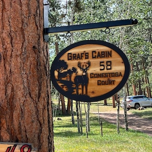 Rustic Cedar Driveway Address Sign for Estates Residential - Etsy