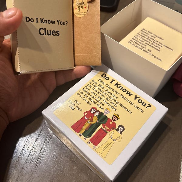 Do I Know You? Bible Character Matching Card Game - Etsy