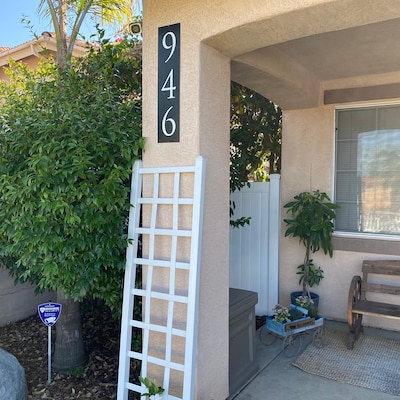 Address Sign, Black Address Sign, House Numbers, Metal Address Sign ...